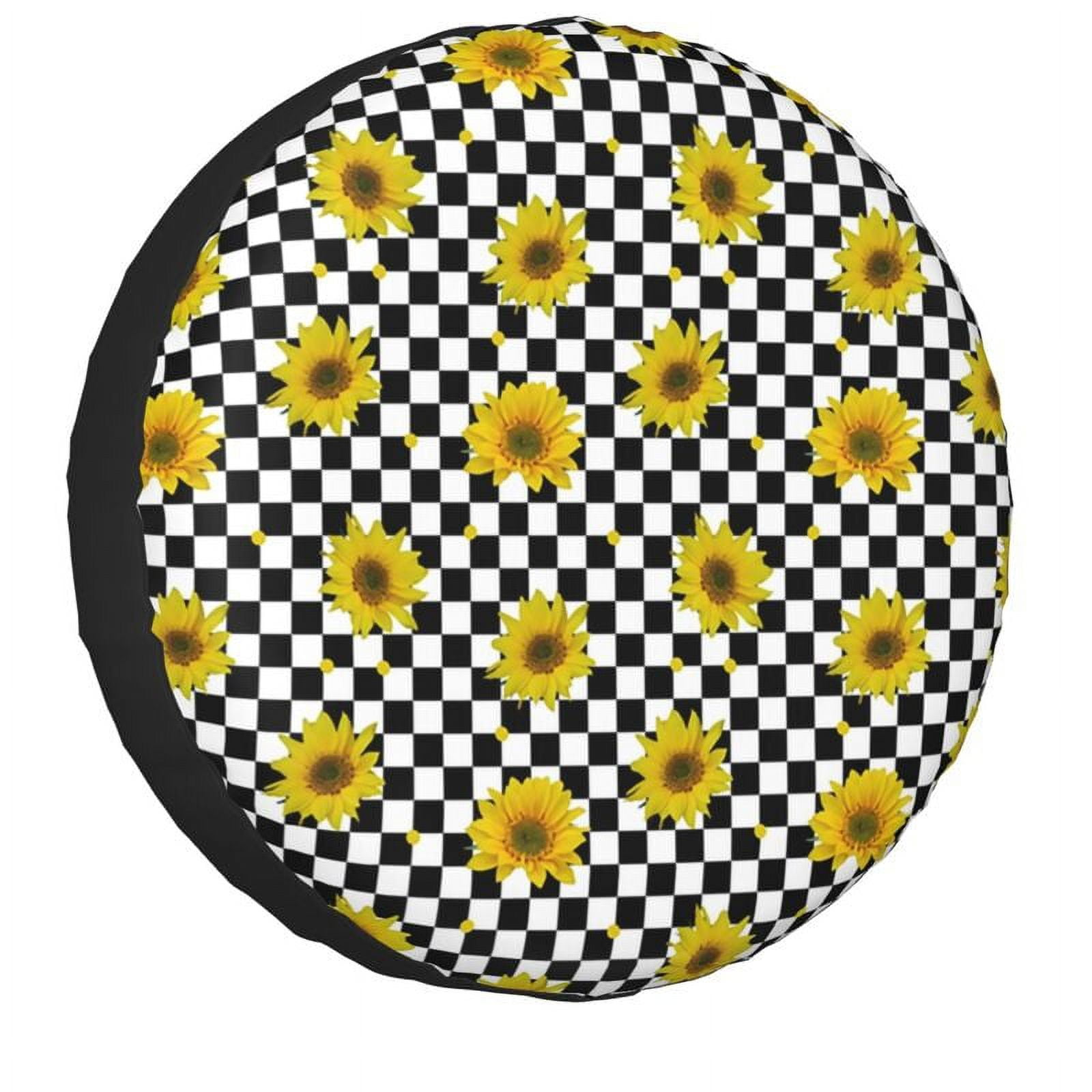 Sunflower With Stars Tire Cover 4WD 4x4 RV Floral Spare Wheel Protector ...