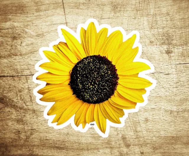 Sunflower Yellow Cute Colorful Flower Sticker Flowers Decal Hippy Phone ...
