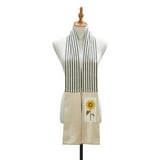 Sunflower Yellow Grey and White Stripe 68 inch 100% Cotton Dish Towel ...