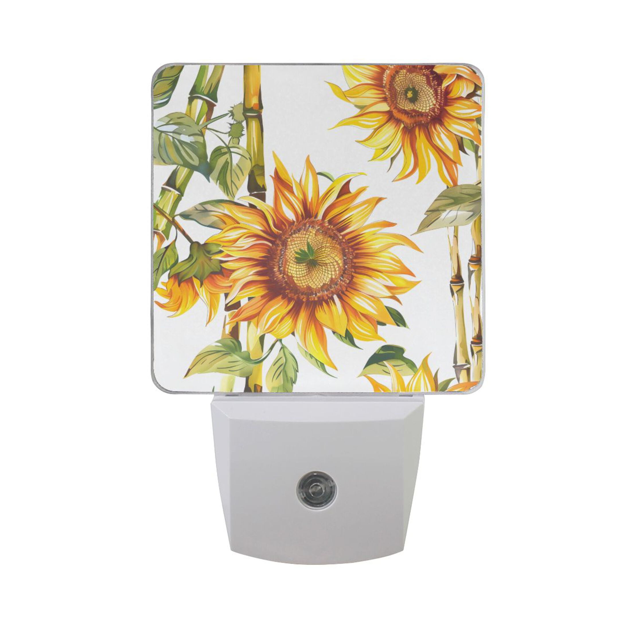 Sunflower and Bamboo Night Light 2 Pack LED Nightlight Plug into Wall ...