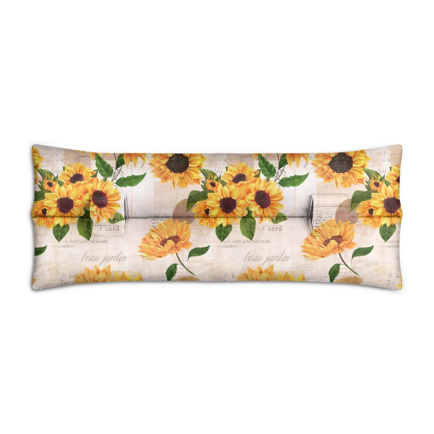 Sunflower and Bee Illustration Seatbelt Pillow Post-Surgery Recovery ...