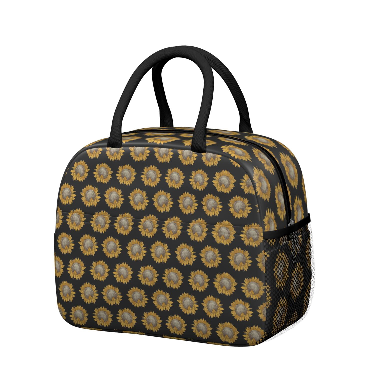 Sunflower and Truck Design Lunch Box - Reusable Insulated Lunch Bag ...