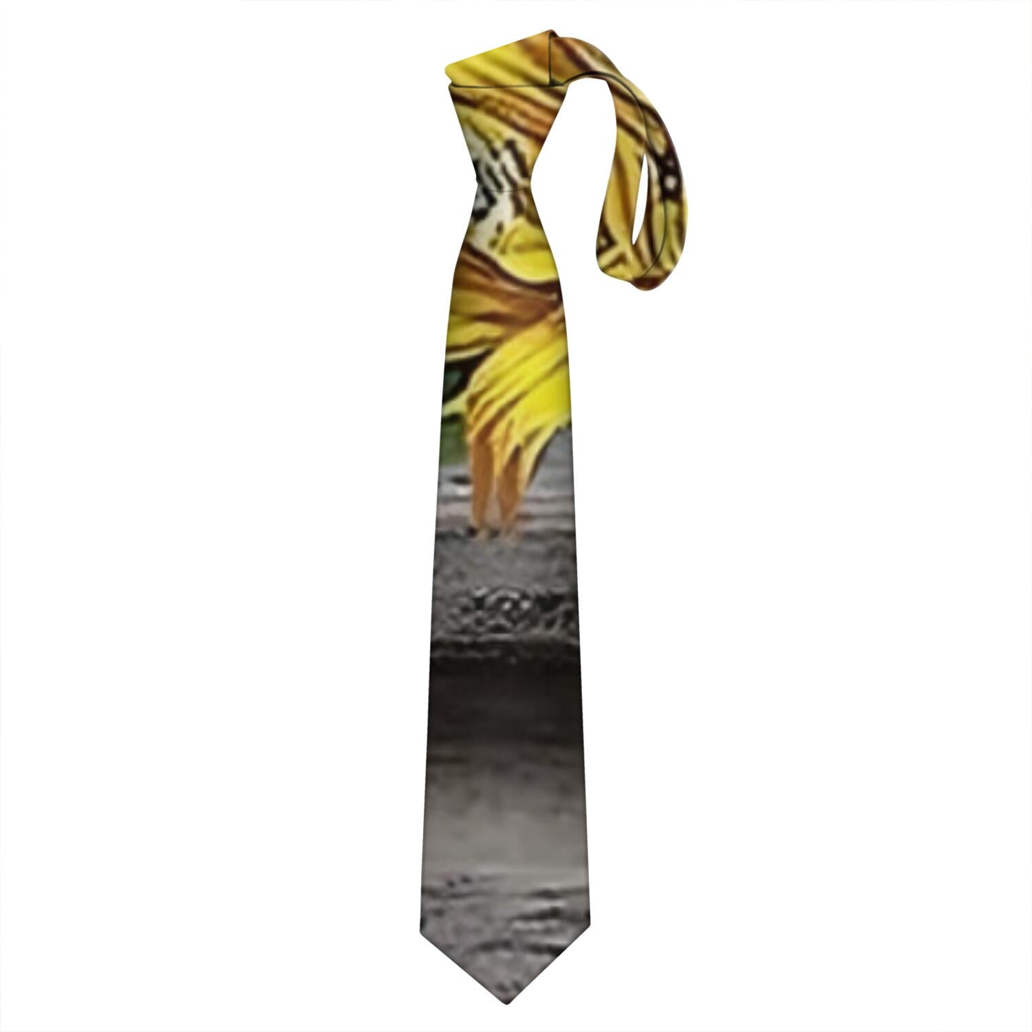 Sunflower and Truck Design Satin Tie - Retro Rustic Wedding & Prom ...