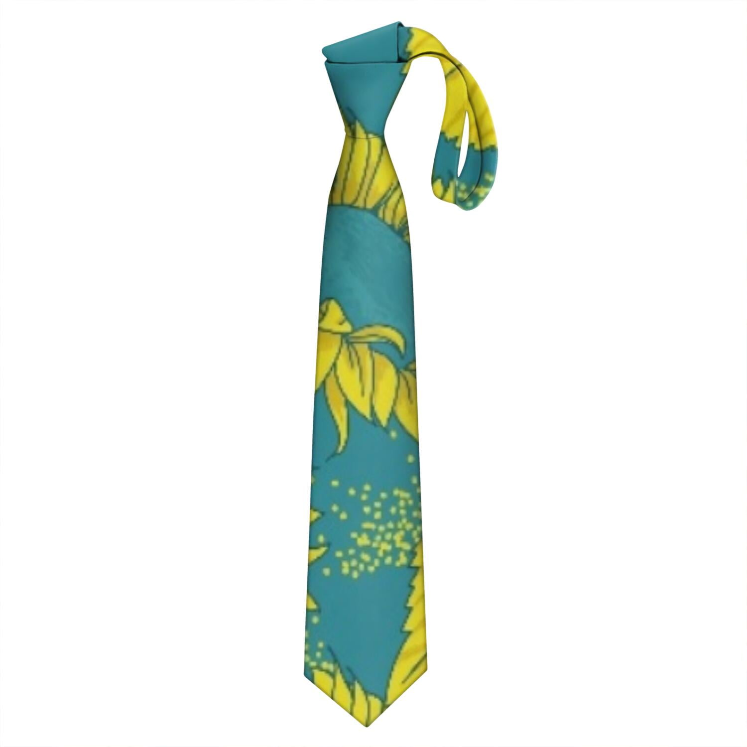 Sunflower and Truck Design Satin Tie - Retro Rustic Wedding & Prom ...