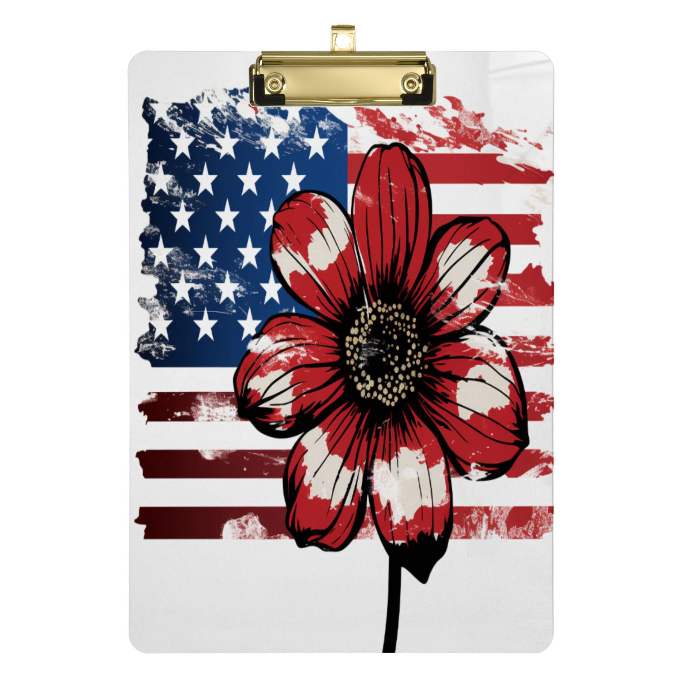 Sunflower with Flag Acrylic Clipboards A4 Standard Letter Size ...