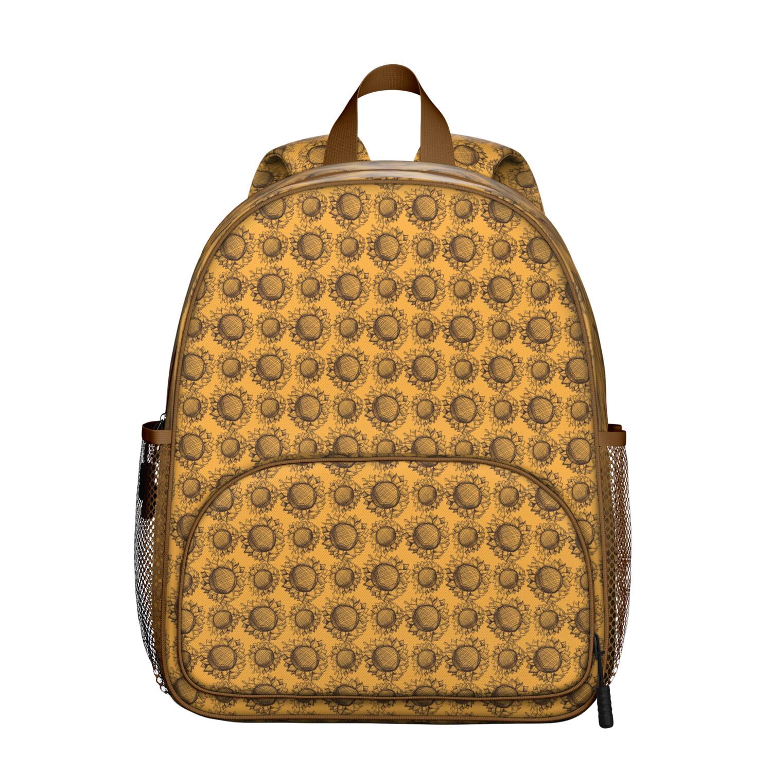 Sunflower with Inspirational Quote Backpack - Ergonomic Padded Student ...