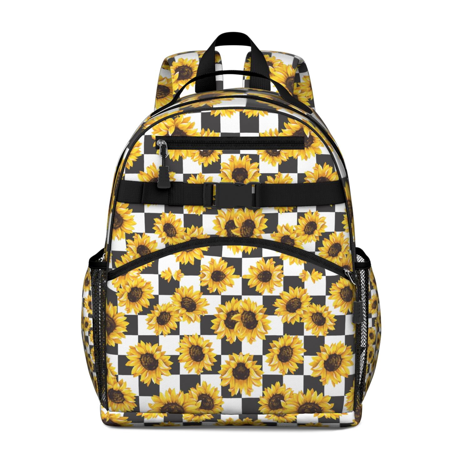 Sunflower with Inspirational Quote Backpack - Waterproof & Organized ...