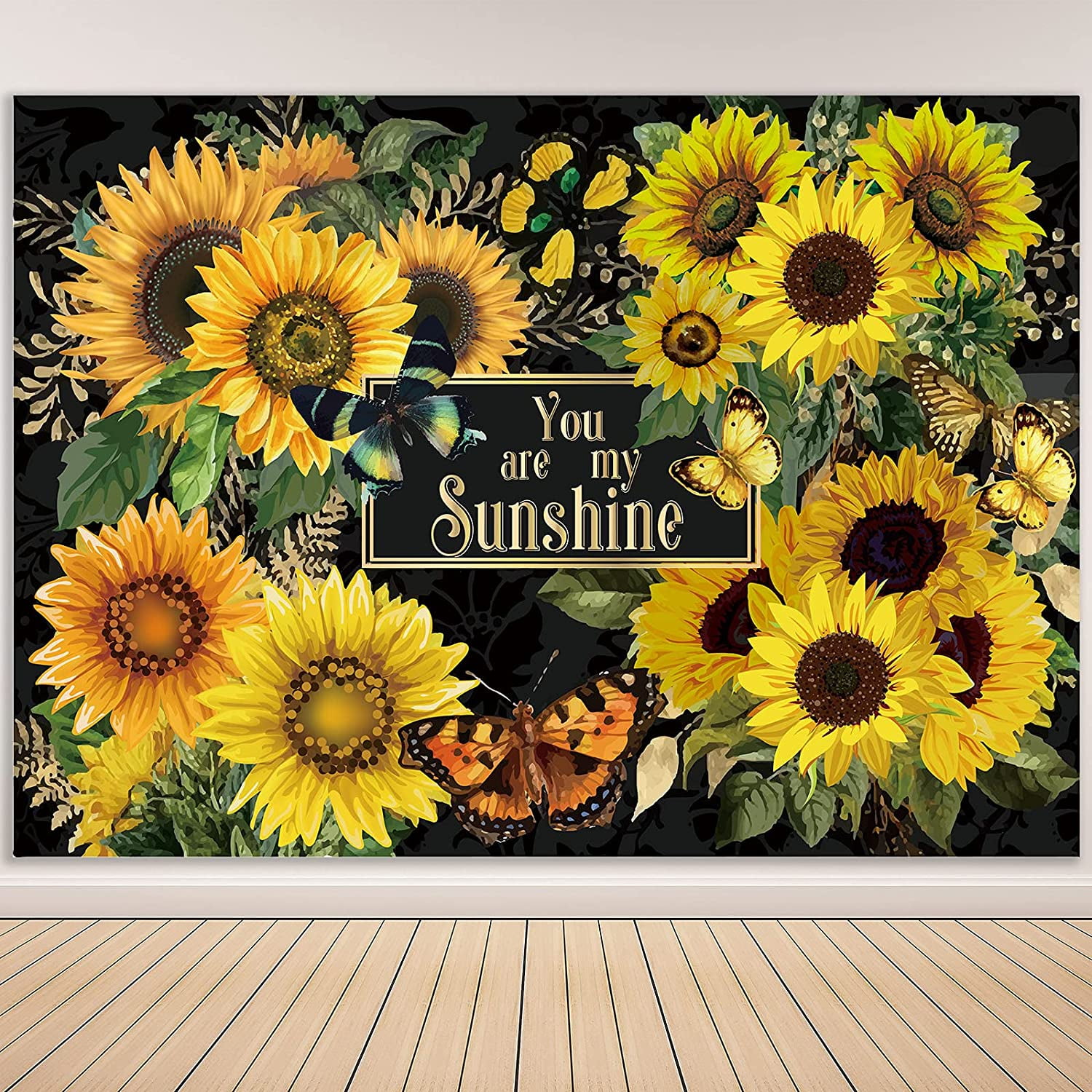 Sunflowers Birthday Backdrop Party Decorations are My Sunshine Photo ...