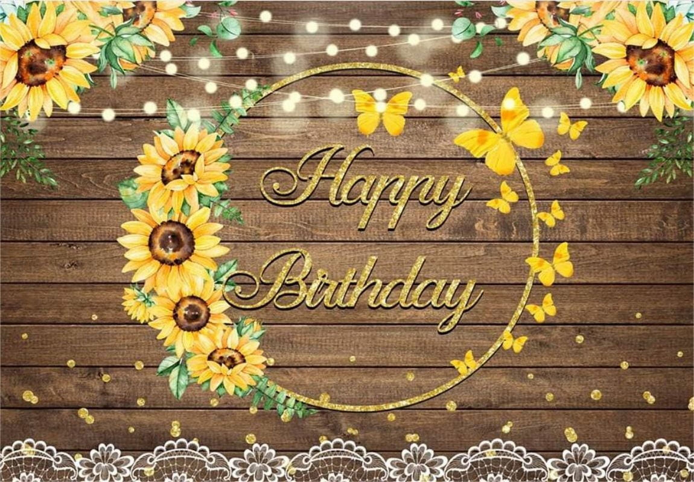 Sunflowers Birthday ration Background Custom Backdrop Party Photography ...