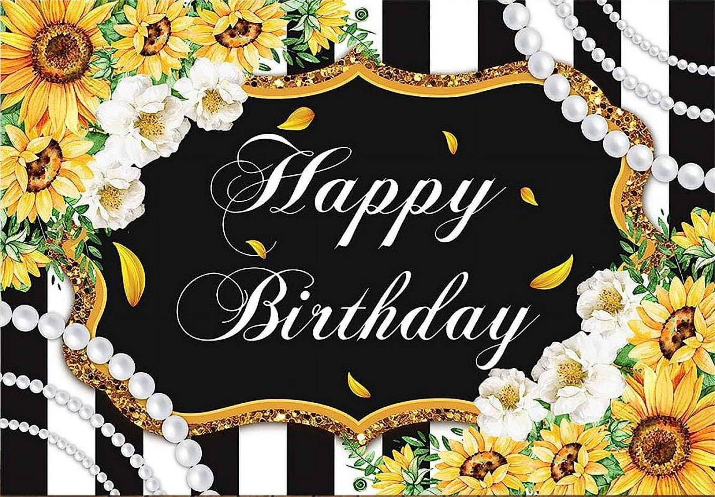 Sunflowers Birthday ration Background Custom Backdrop Party Photography ...