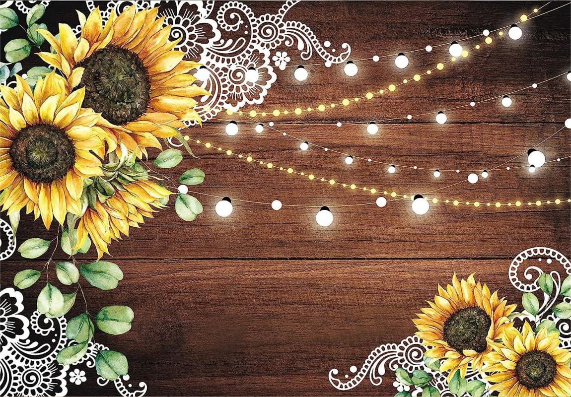 Sunflowers Birthday ration Background Custom Backdrop Party Photography ...