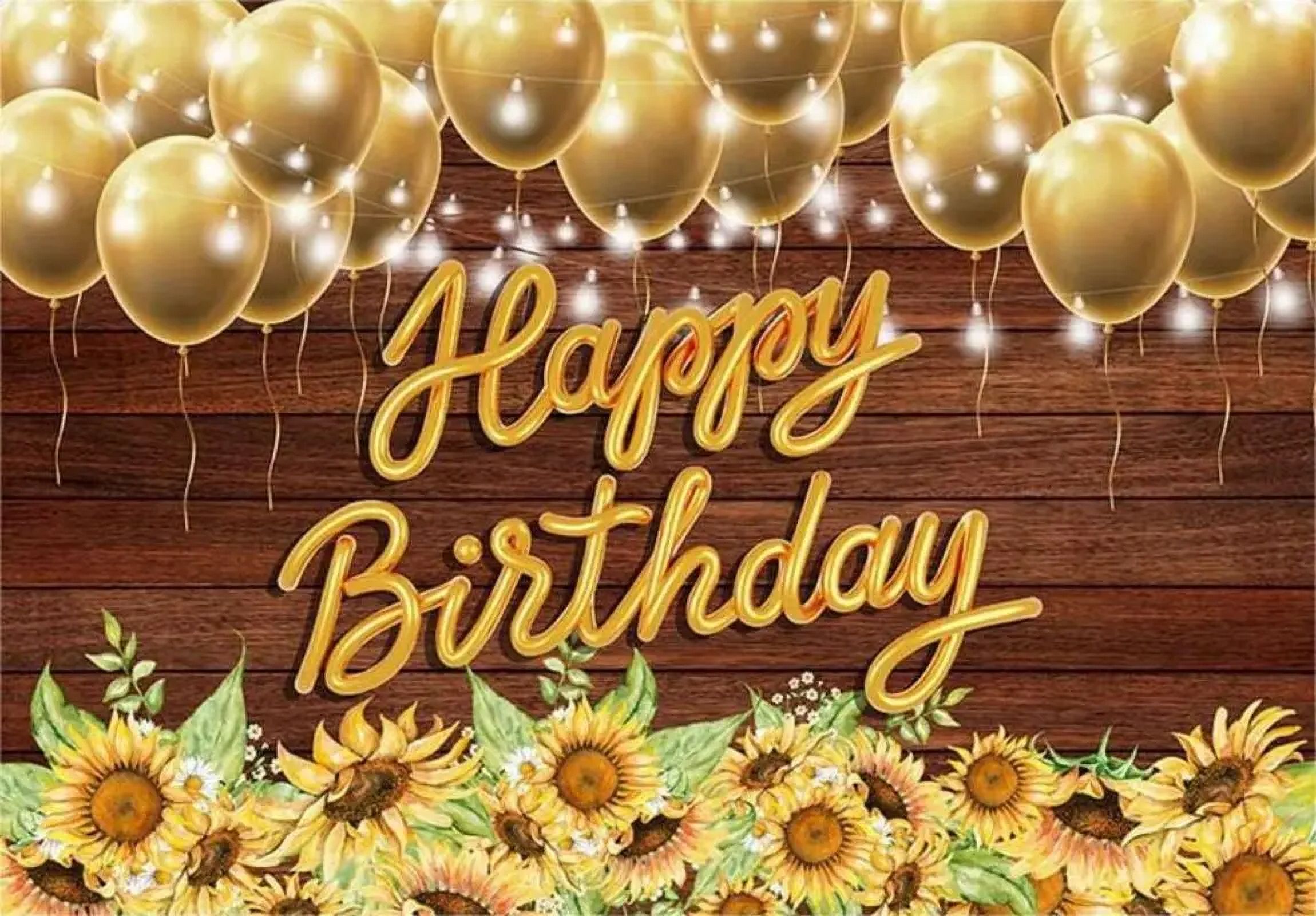 Sunflowers Birthday ration Background Custom Backdrop Party Photography Backdrops Photo Baby ...