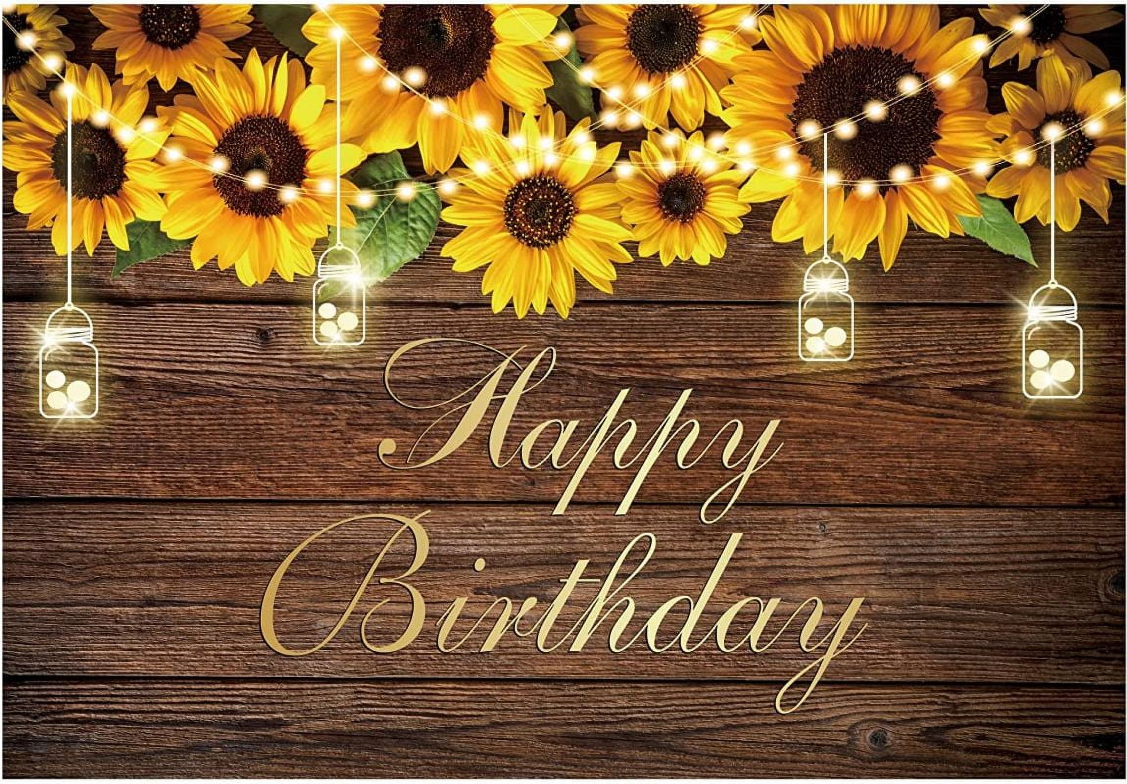 Sunflowers Birthday ration Background Custom Backdrop Party Photography ...