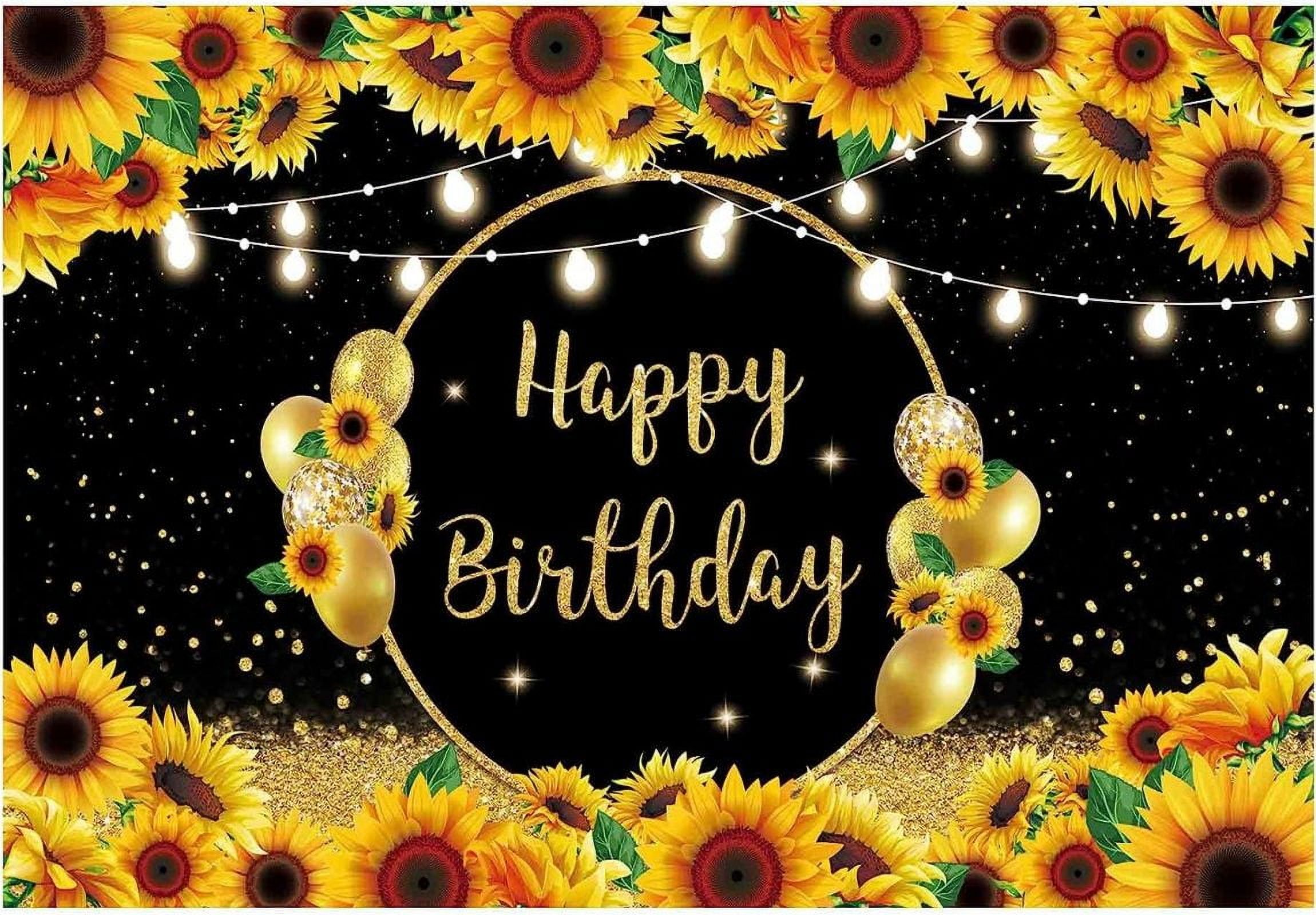 Sunflowers Birthday ration Background Custom Backdrop Party Photography ...