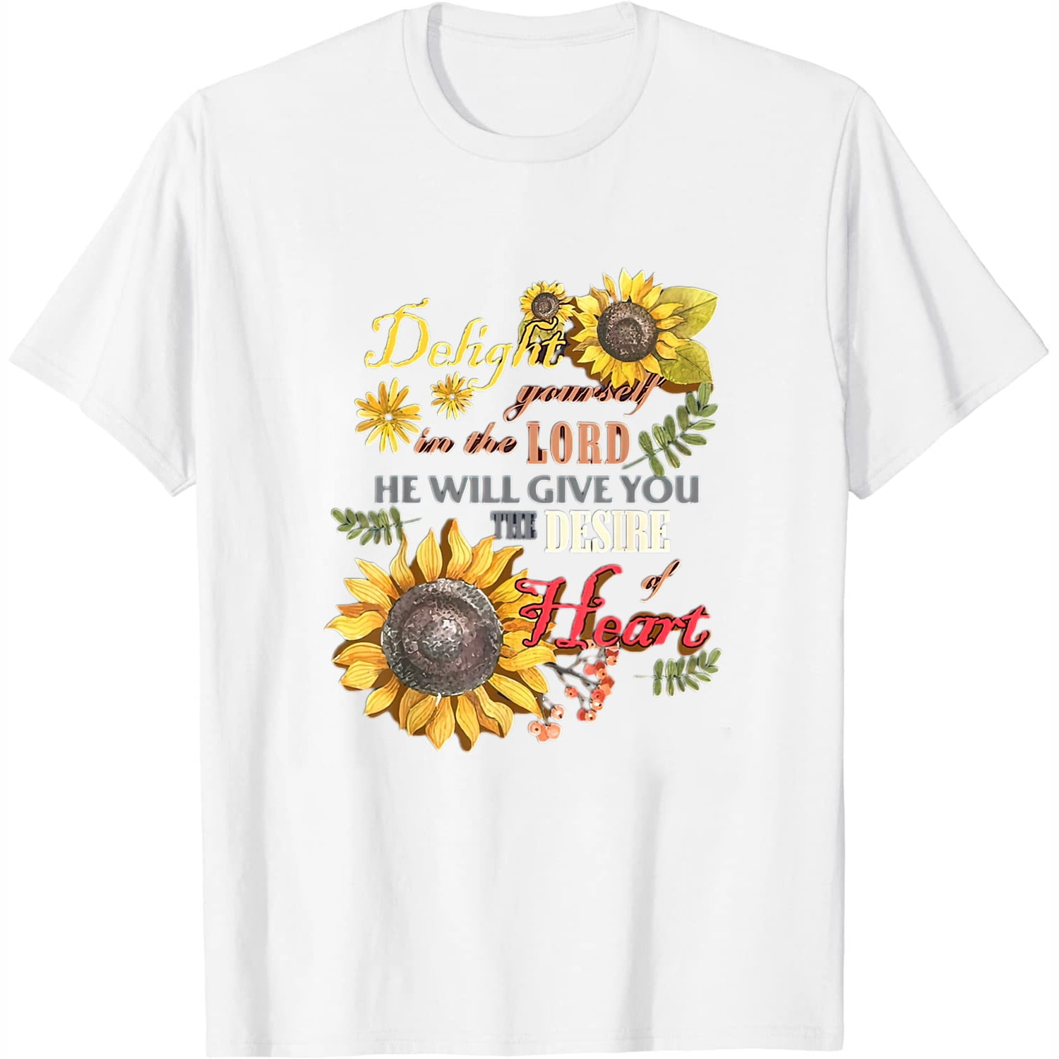 Sunflowers Blessed Girl Women'S Southern Christian T-Shirt White X ...