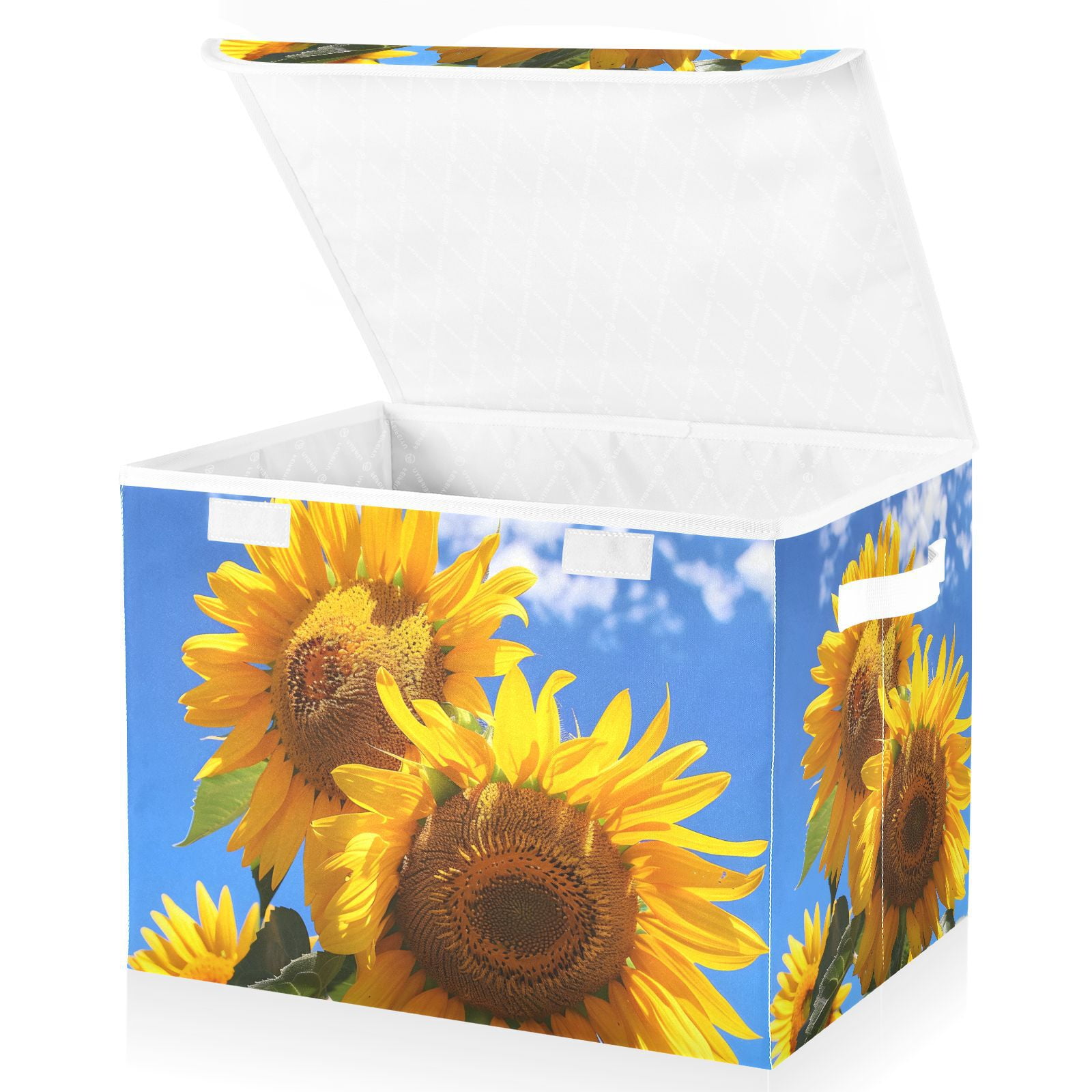 Sunflowers Blue Sky Storage Basket for Shelves Foldable Container ...