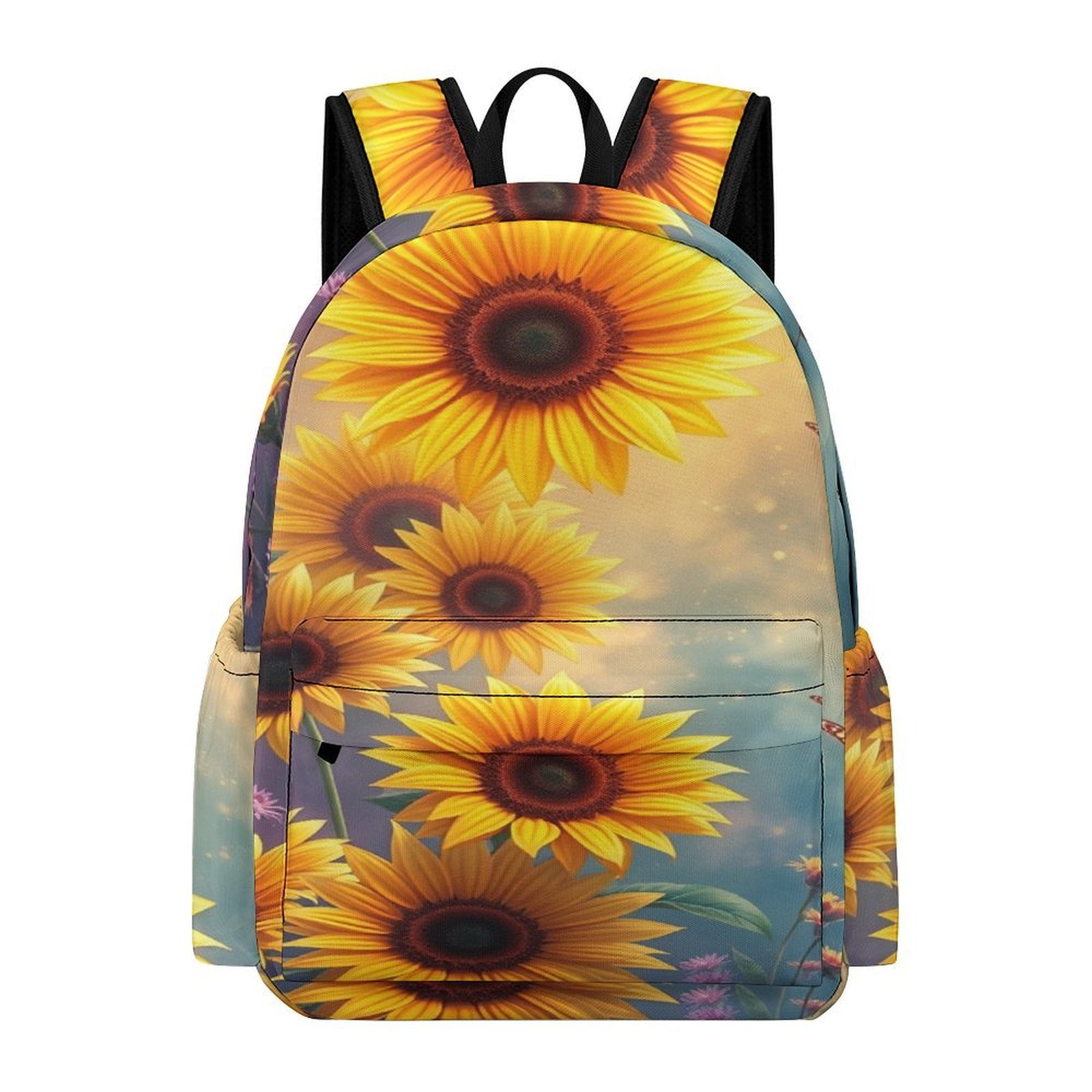 Sunflowers Butterflies Beauty Backpack School Bags for Teenagers ...