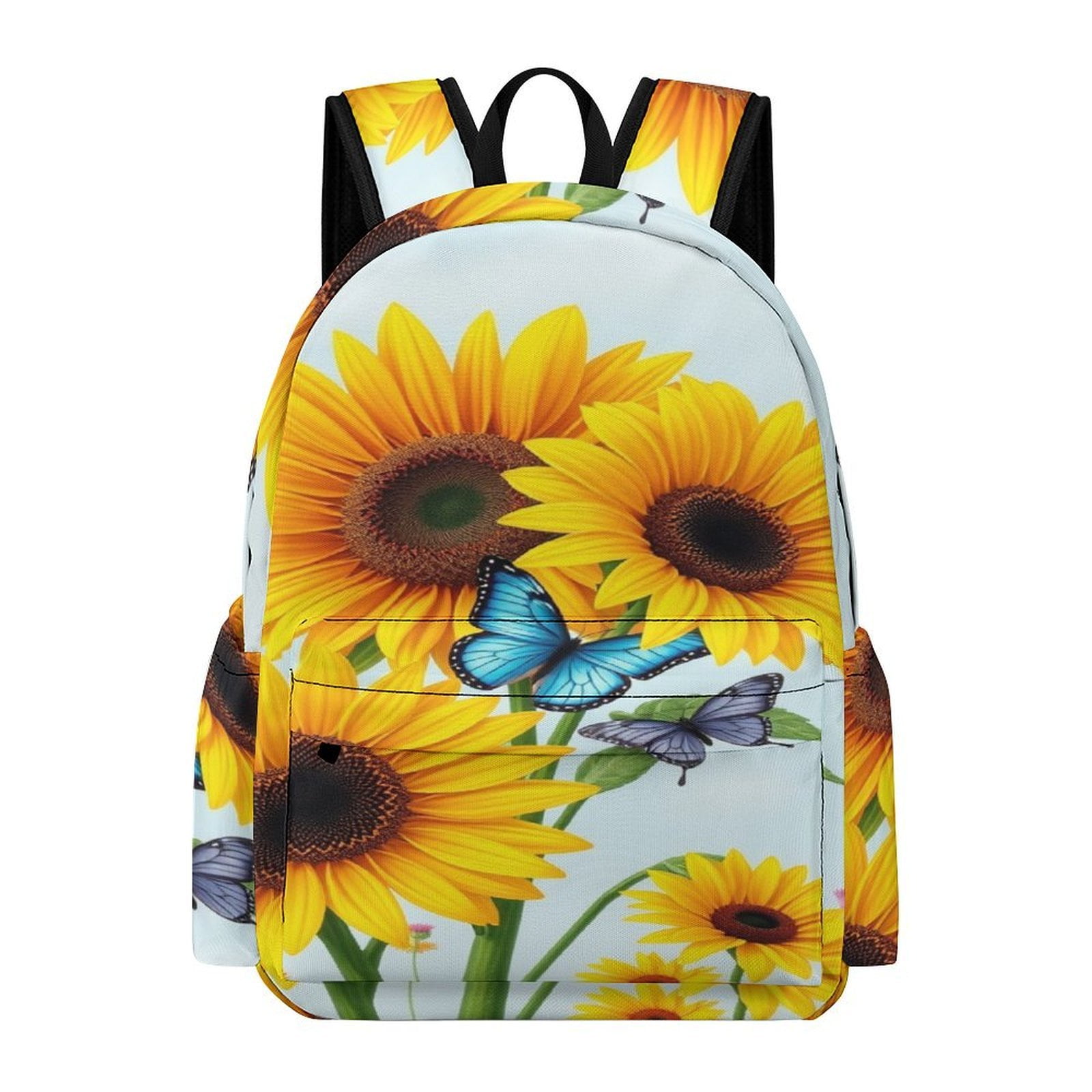 Sunflowers Butterflies Beauty Backpack Teenagers Student School Bags ...