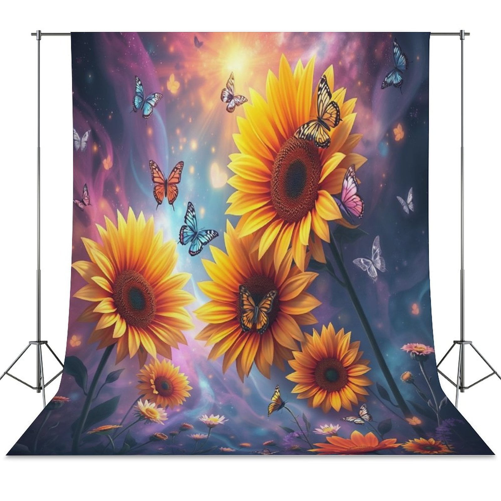 Sunflowers Butterflies Magic Decorations BackdropPortrait Photography Background Photozone ...