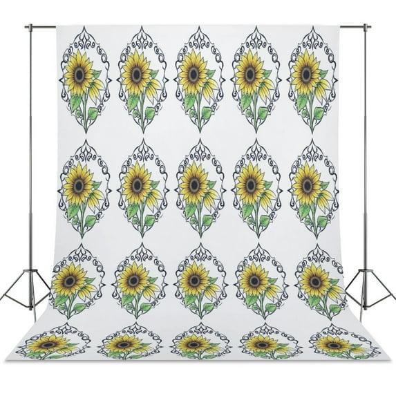 Sunflowers Butterflies Pattern Photography Backdrops Adult Photostudio ...
