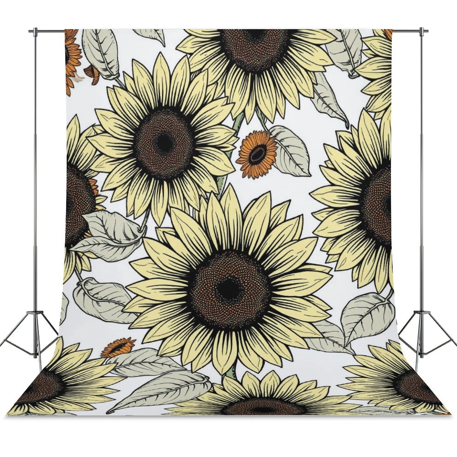 Sunflowers Floral Pattern Backdrop Baby Shower Newborn Portrait Girl ...