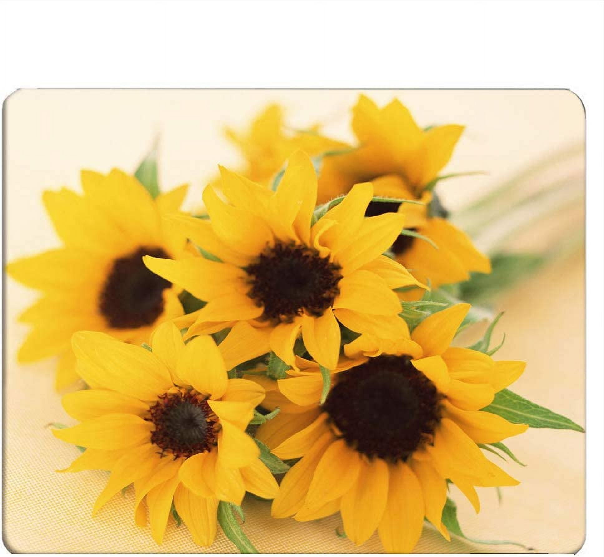 Sunflowers Gaming Mousepad Nice Sunflowers Bouquet Yellow Mouse Pad ...