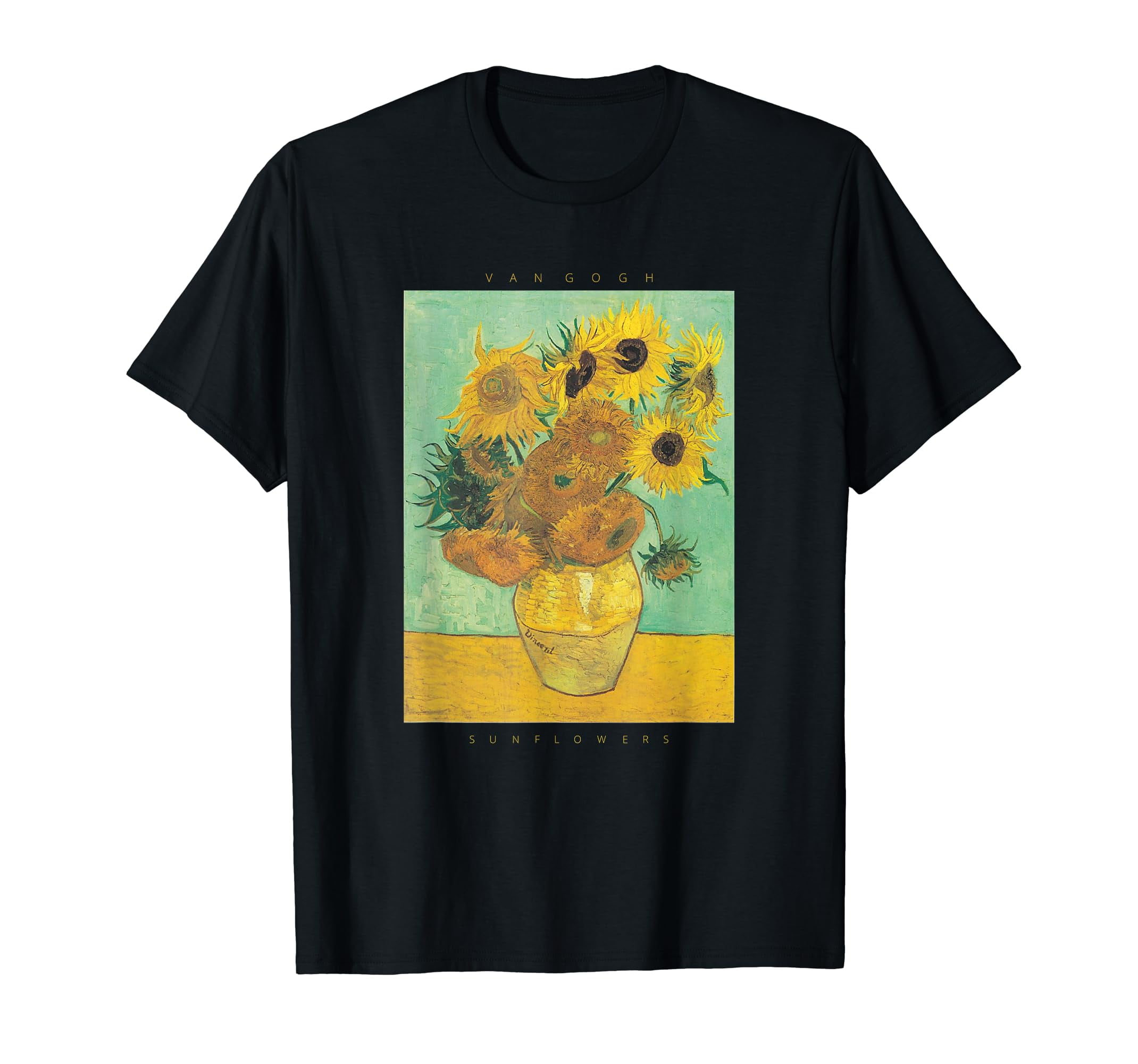 Sunflowers Graphic Tee Vincent Van Gogh Art Gift Mens T-Shirt - Walmart.com