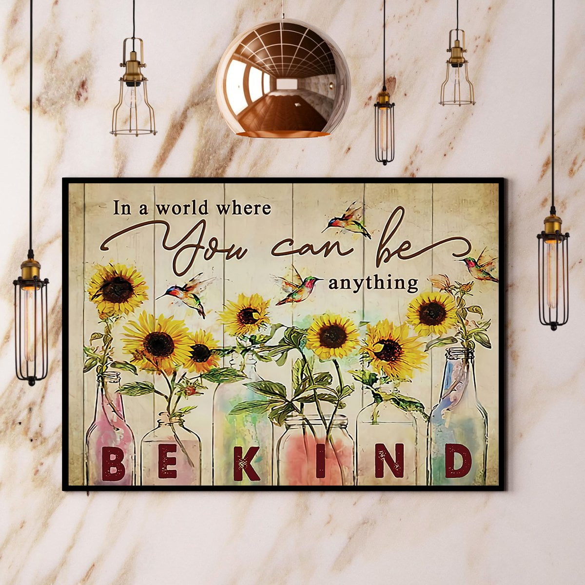 Sunflowers In A World Where You Can Be Anything Hummingbird Paper ...