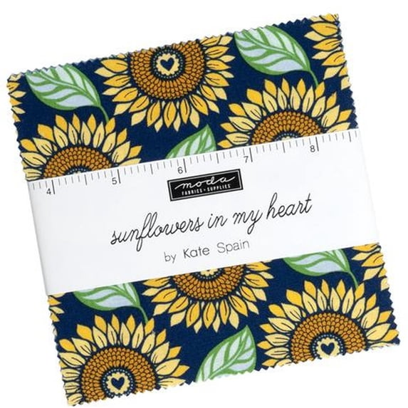 Sunflowers In My Heart Charm Pack by Kate Spain ; 42 - 5" Precut Fabric ...