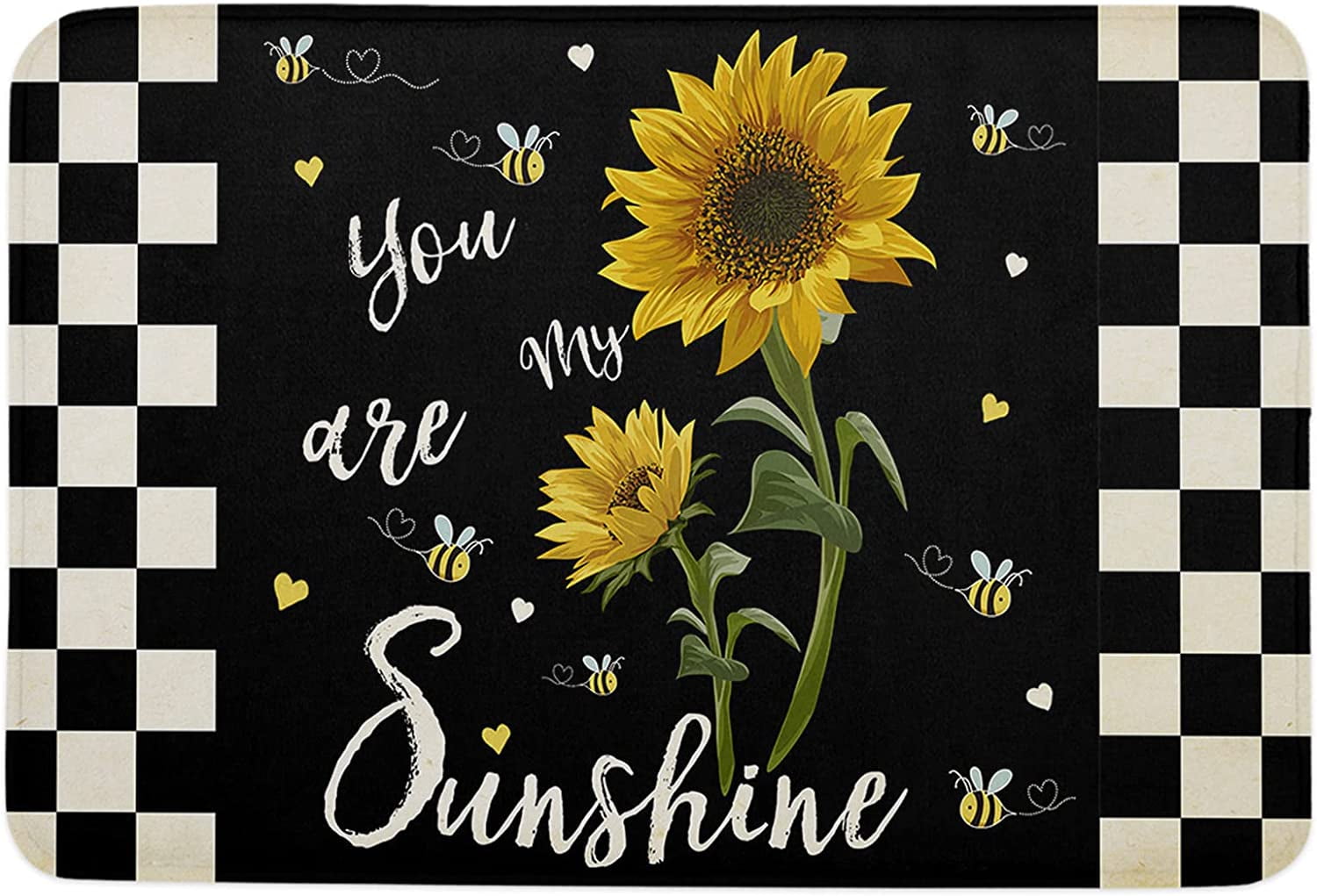 Sunflowers Indoor Door Mat Entryway Rug Anti-Skid Doormat Floor Mat for ...