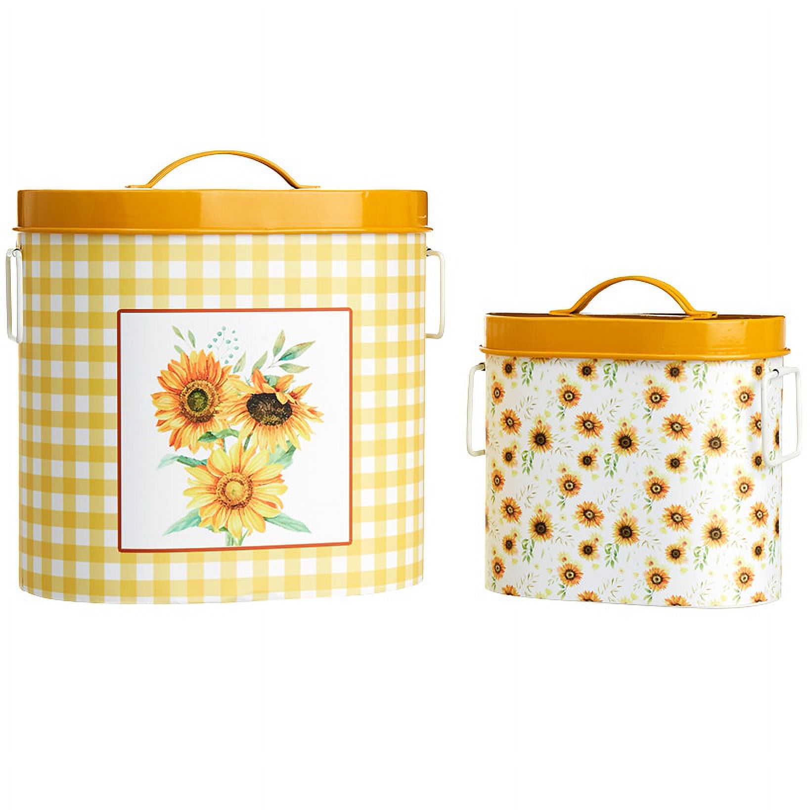 Sunflowers Make Me Happy - Set of 2 Sunflower Storage - Walmart.com
