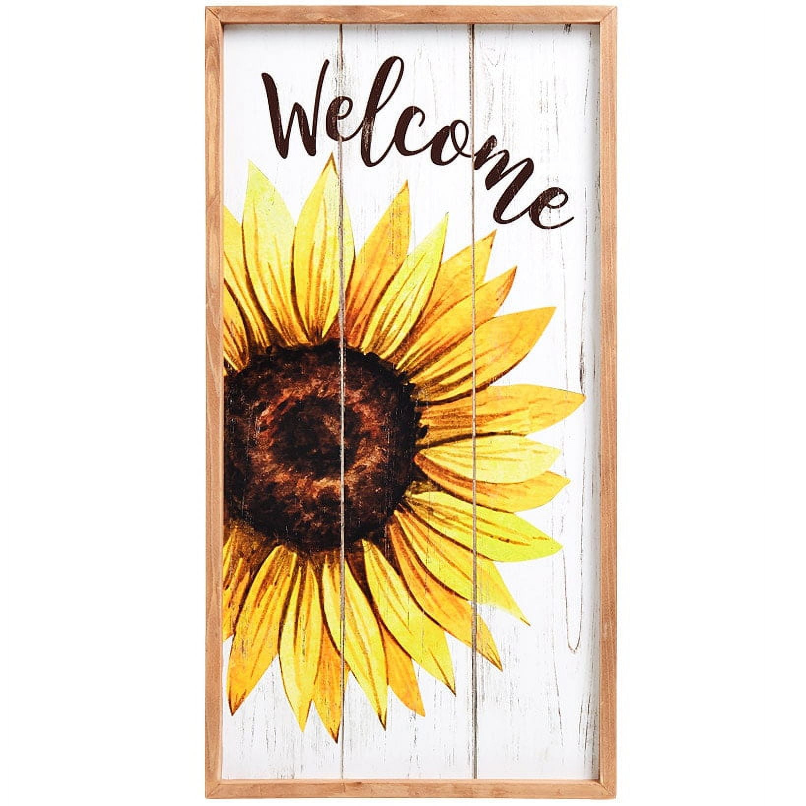Sunflowers Make Me Happy - Sunflower Wall Sign - Walmart.com