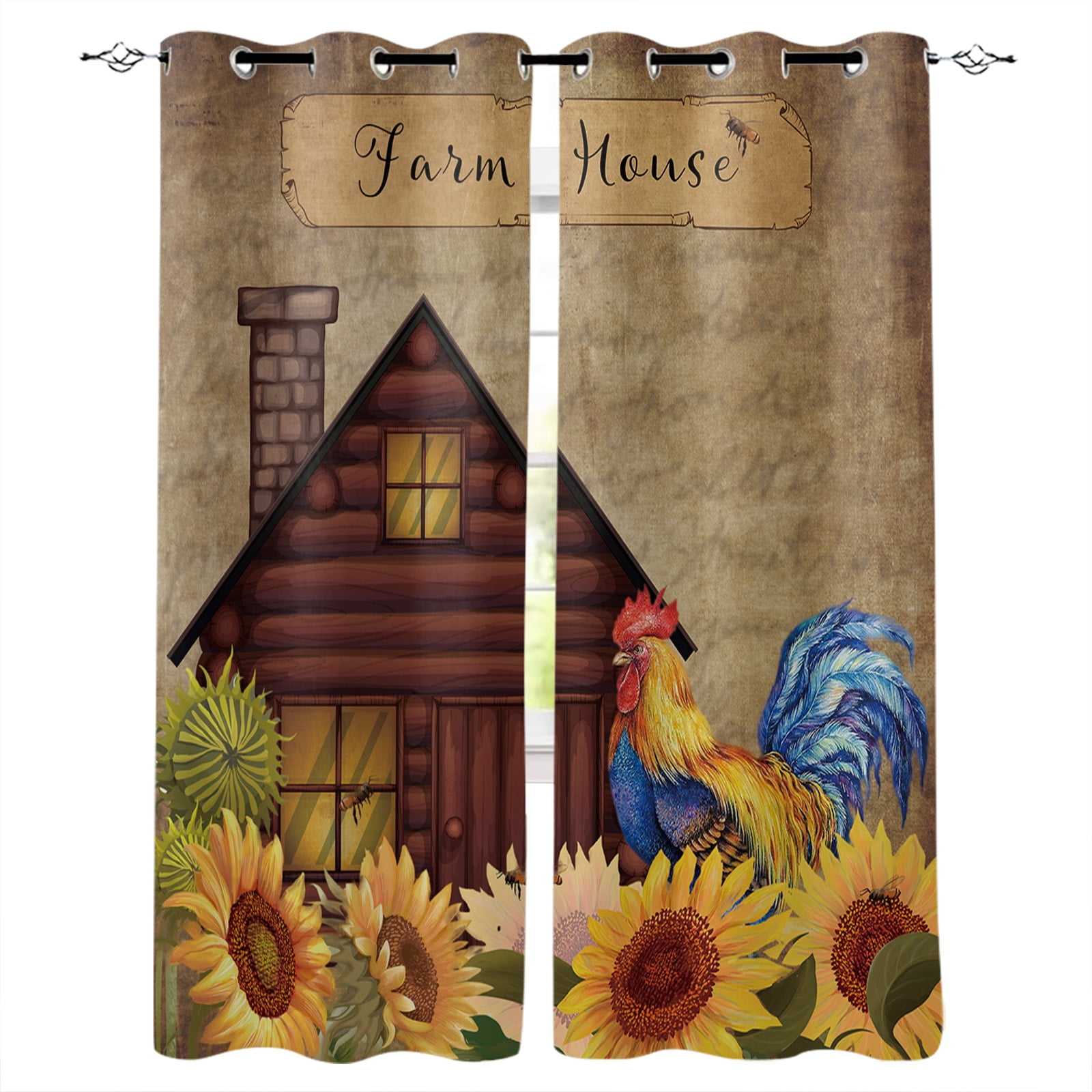 Sunflowers Newspaper Window Curtains Window Blinds Bathroom Outdoor ...