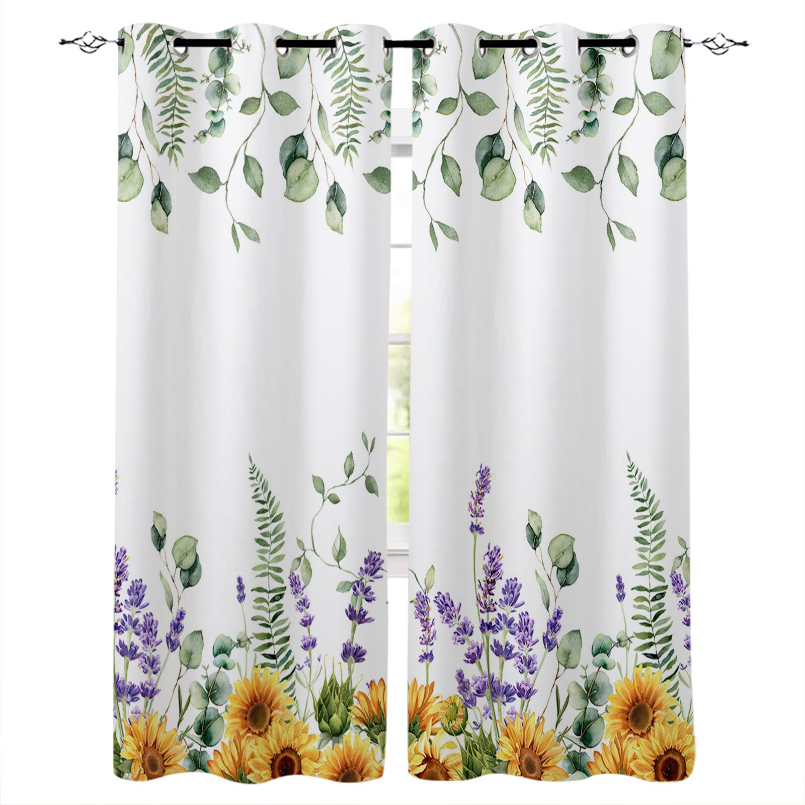 Sunflowers Newspaper Window Curtains Window Blinds Bathroom Outdoor ...