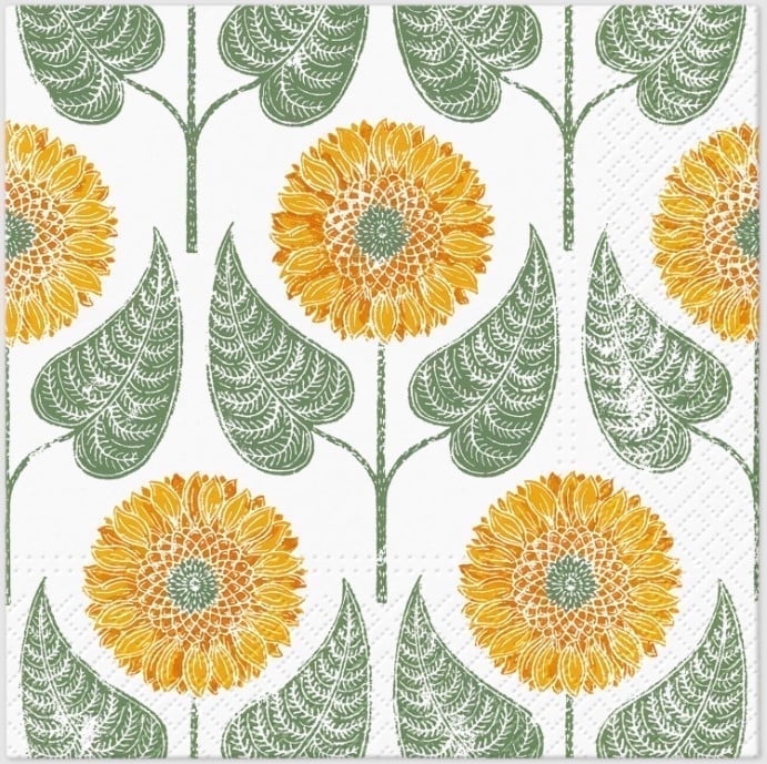 Sunflowers Pattern Napkins, Everyday Paper Napkins, Decoupage Paper ...