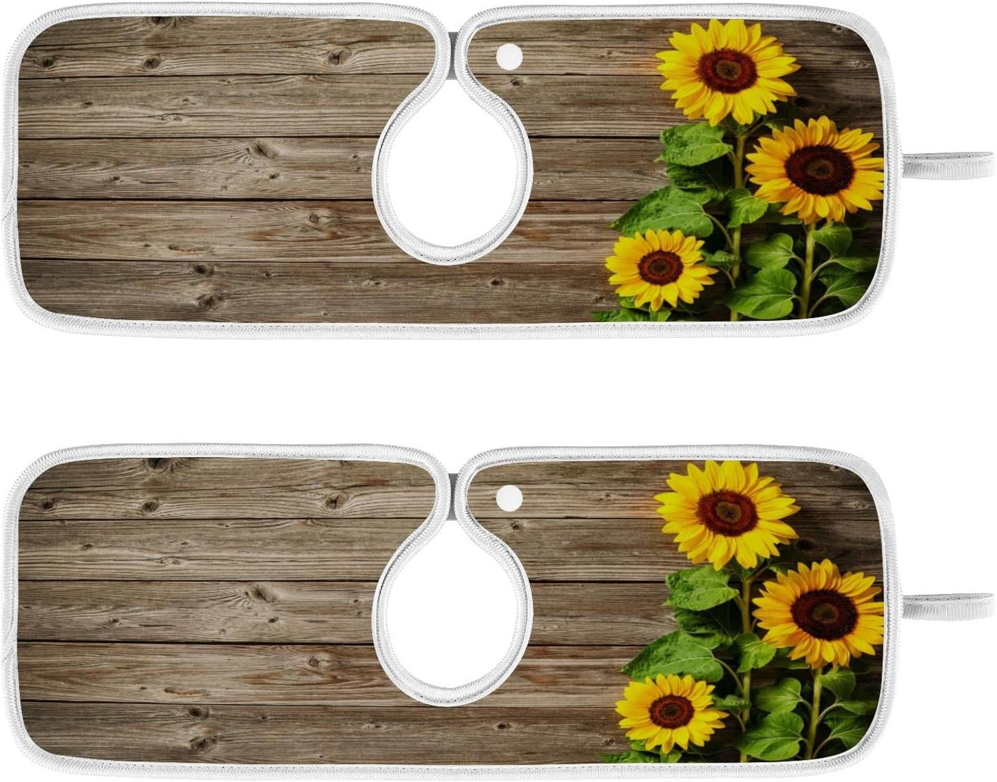 Sunflowers Retro Spring Sink Splash Guard for Faucet 2 Packs Faucet ...