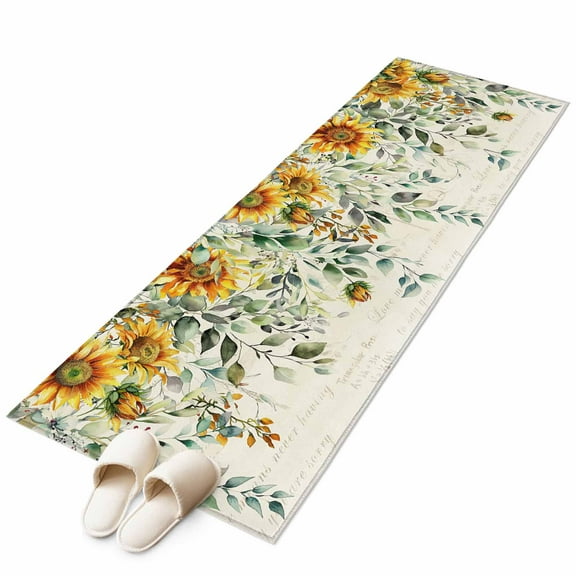 2'x6' Rug Runners for Hallways Kitchen, Eucalyptus Leaves Non Slip ...