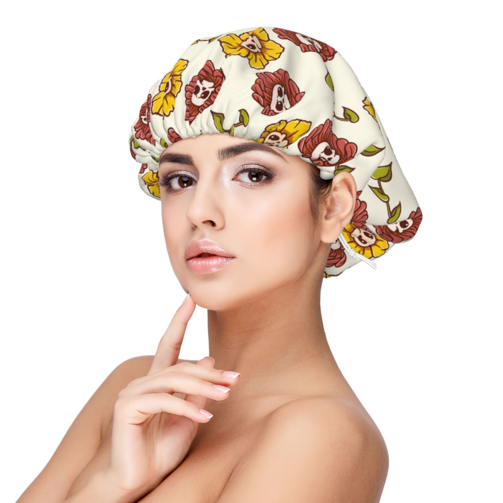Sunflowers Skull Silk Bonnet for Sleeping Women Men, Adjustable Elastic ...
