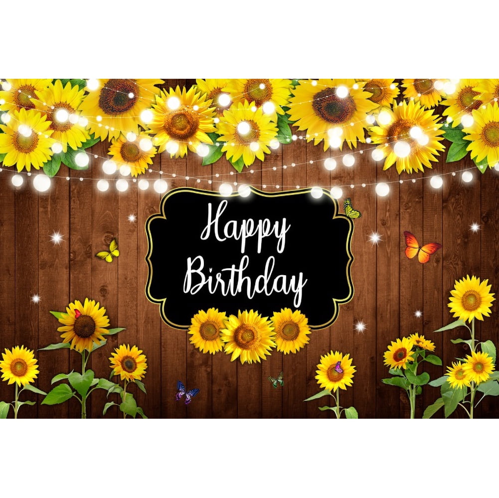 Sunflowers Theme Baby 1st Birthday Backdrop Baby Shower Party r ...