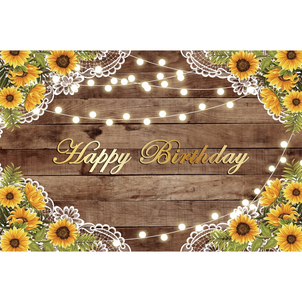 Sunflowers Theme Baby 1st Birthday Backdrop Baby Shower Party r ...