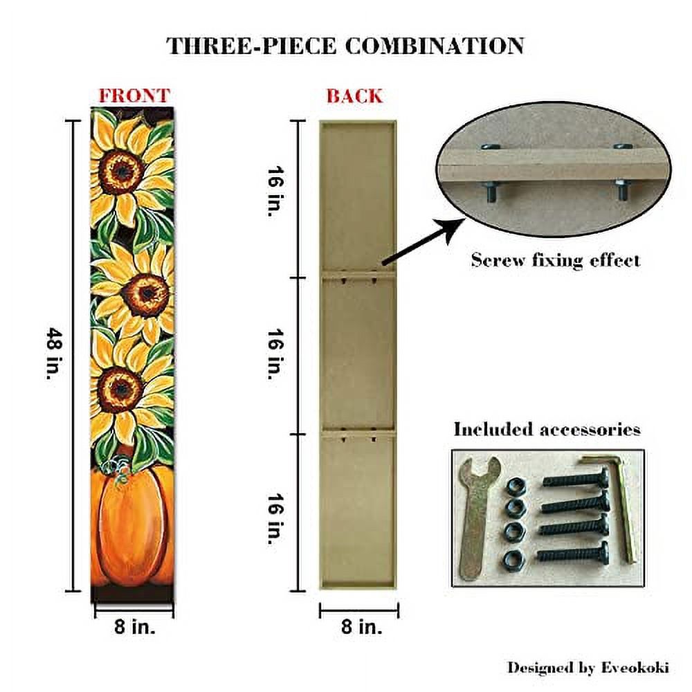 Sunflowers/Vertical Porch Sign with Flowers/Front Porch Welcome Flower ...