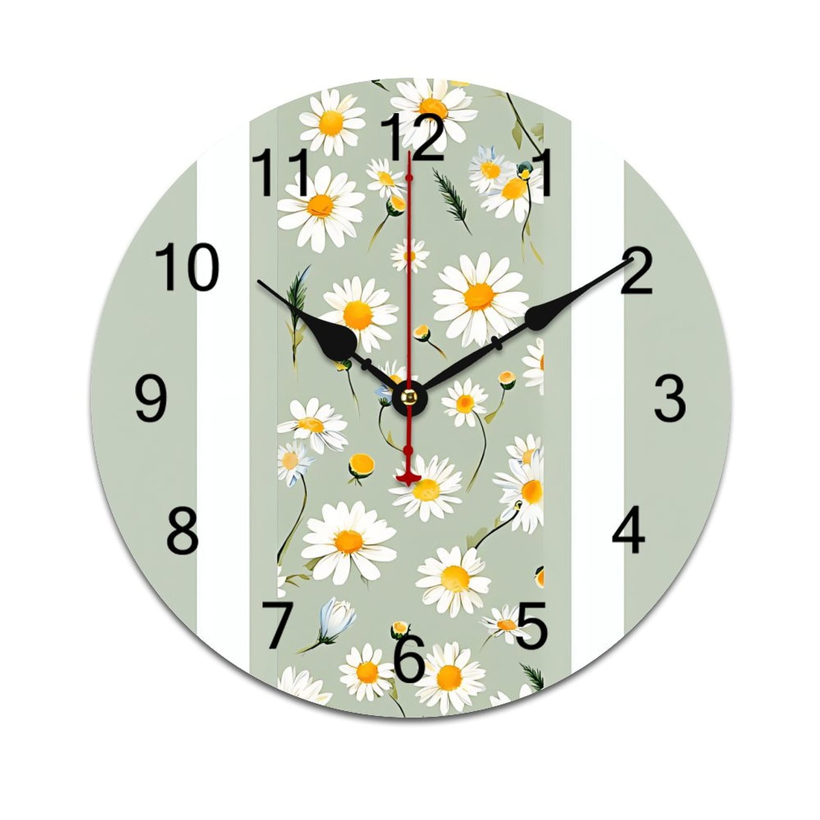 Sunflowers Word Saying Big Wall Clock Home Decor Art Watch Living Room ...