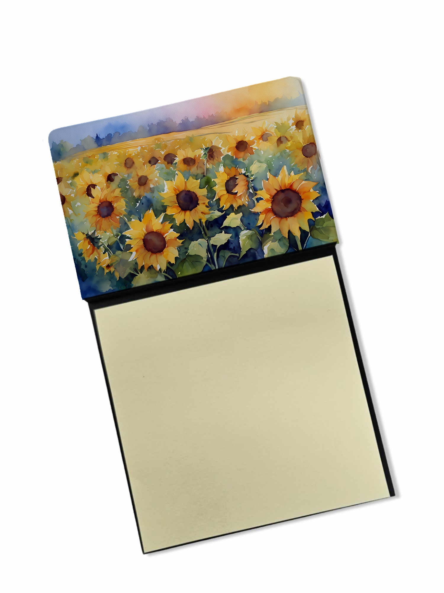Sunflowers in Watercolor Sticky Note Holder 3.25 in x 5.25 in - Walmart.com