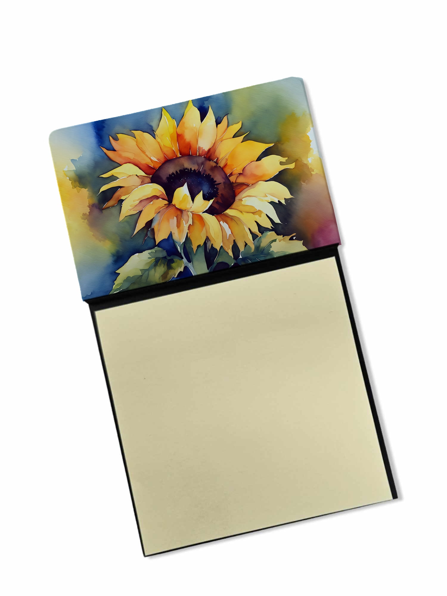 Sunflowers in Watercolor Sticky Note Holder 3.25 in x 5.25 in - Walmart.com