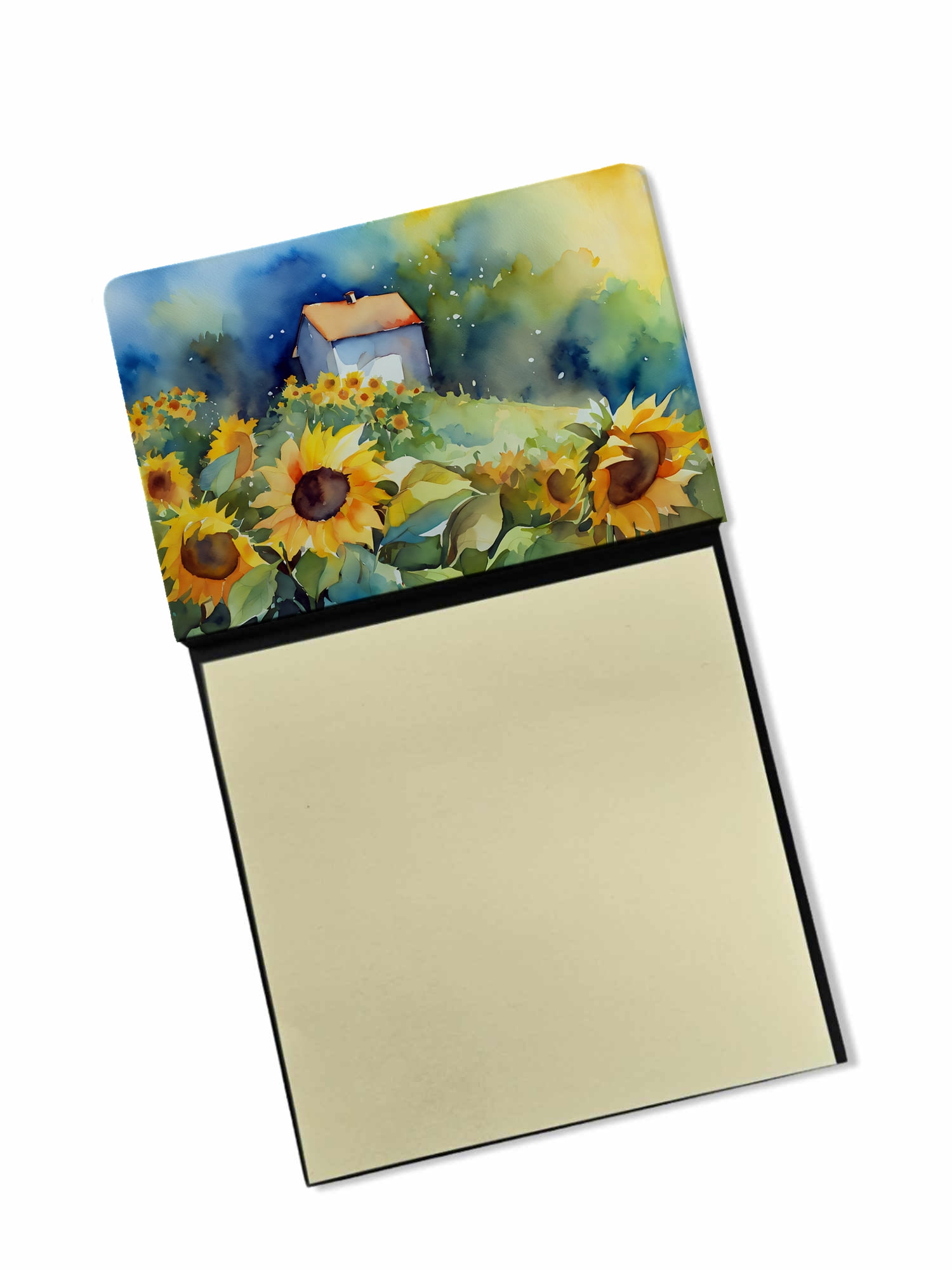 Sunflowers in Watercolor Sticky Note Holder 3.25 in x 5.25 in - Walmart.com