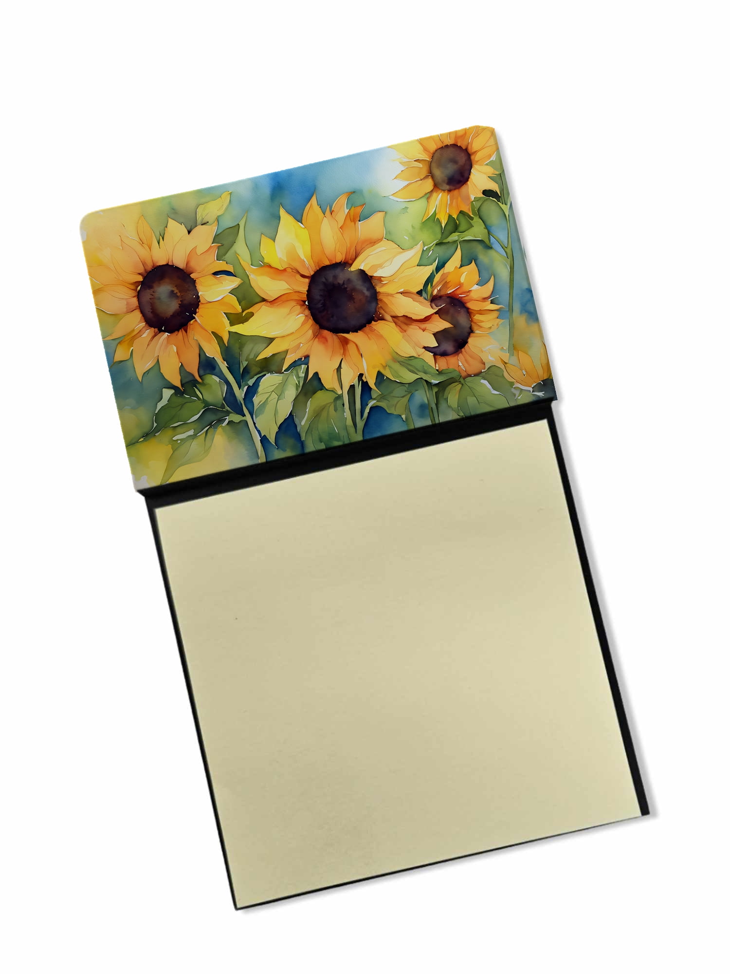 Sunflowers in Watercolor Sticky Note Holder 3.25 in x 5.25 in - Walmart.com