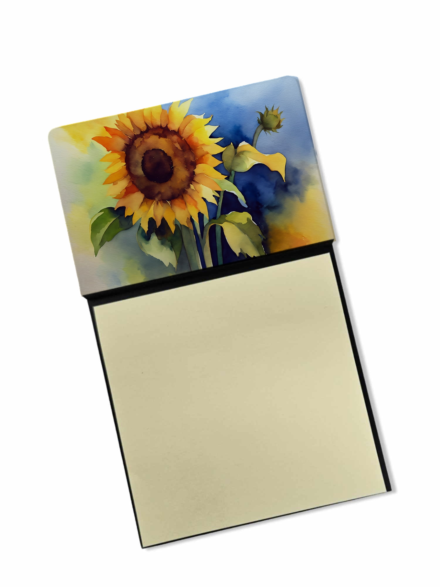 Sunflowers in Watercolor Sticky Note Holder 3.25 in x 5.25 in - Walmart.com