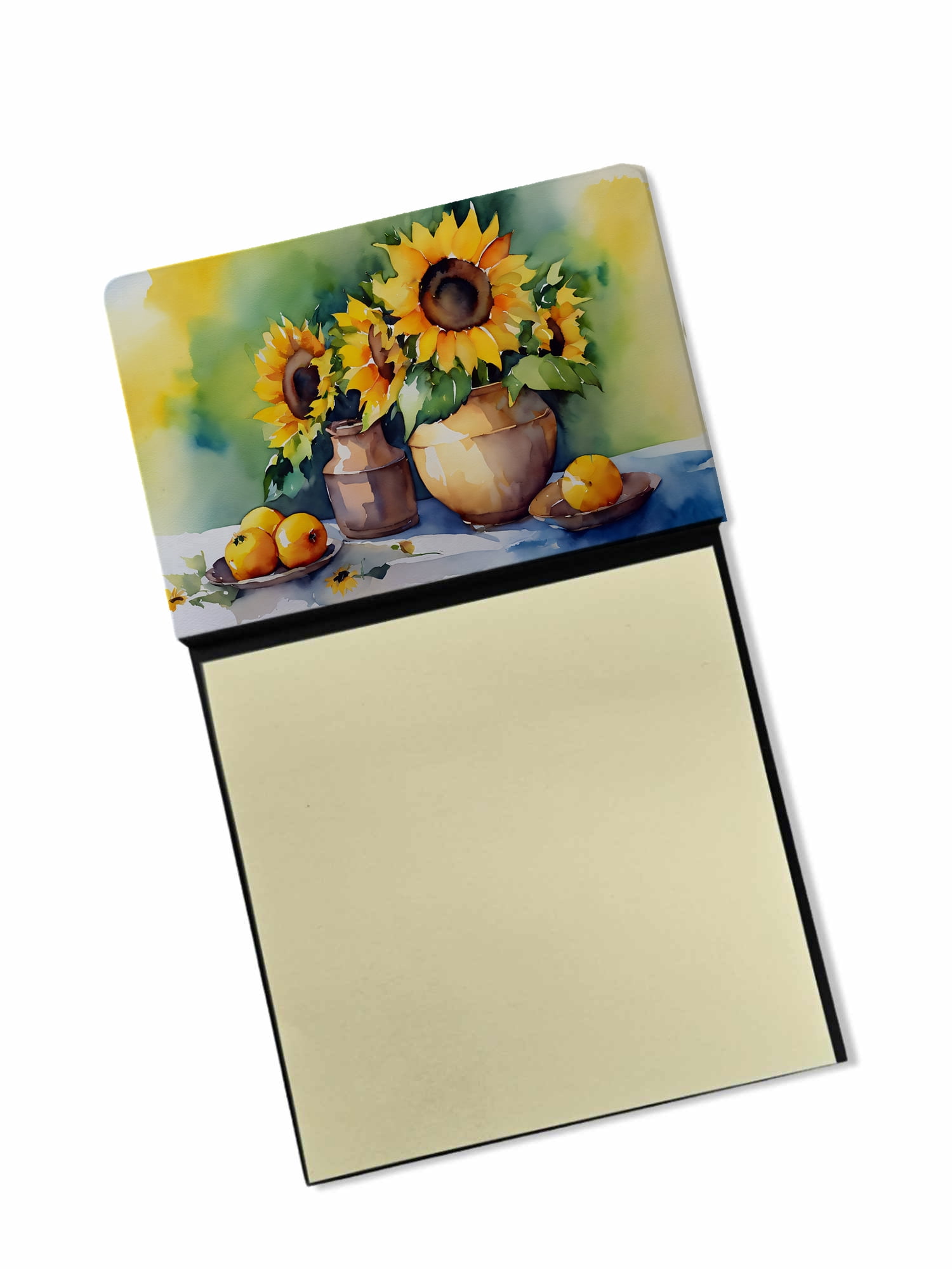 Sunflowers in Watercolor Sticky Note Holder 3.25 in x 5.25 in - Walmart.com