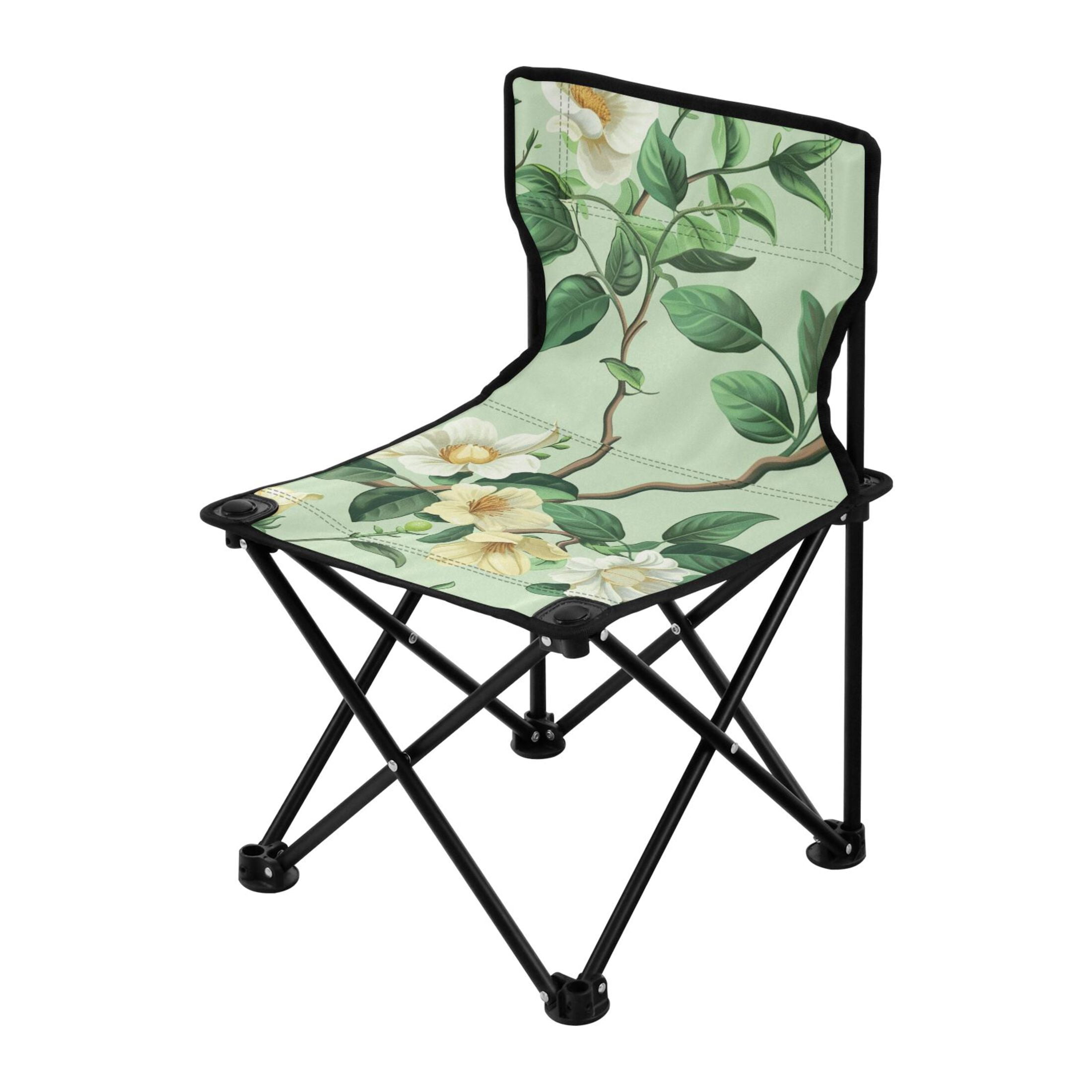 Sunflowers on Leave Branch Portable Camping Chair Small for Kids ...