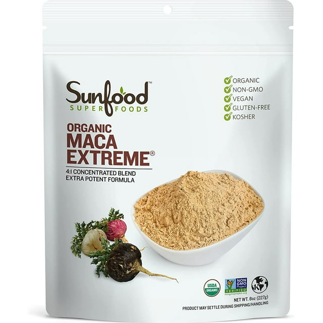 Sunfood Superfoods Maca Extreme Potency Organic Superfood Powder, 8 Oz ...
